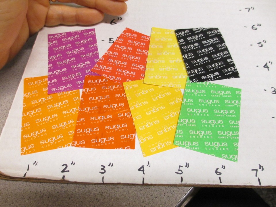 SUGUS 1960s Swiss candy Suchard Ovaltine Co sample package (8) wrapper ...