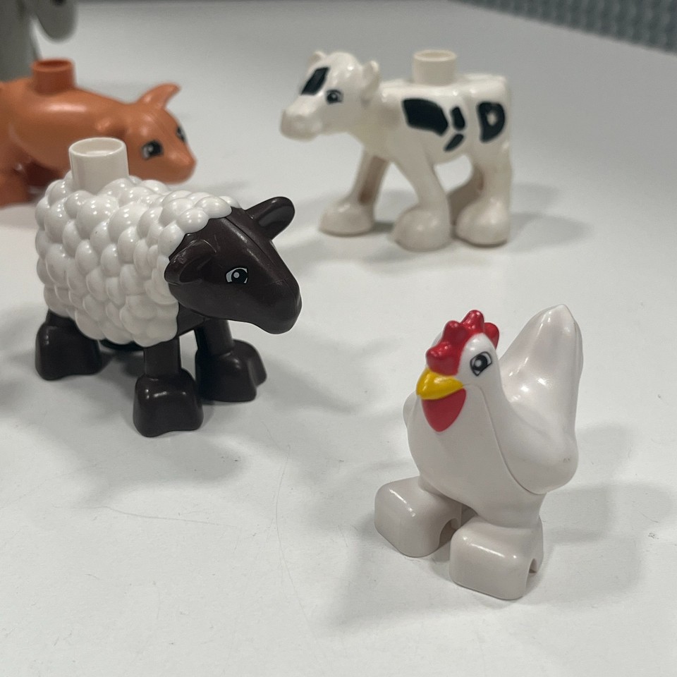 Lego Duplo Minifigures Farm Animals (All Included) Pig Sheep Rooster ...