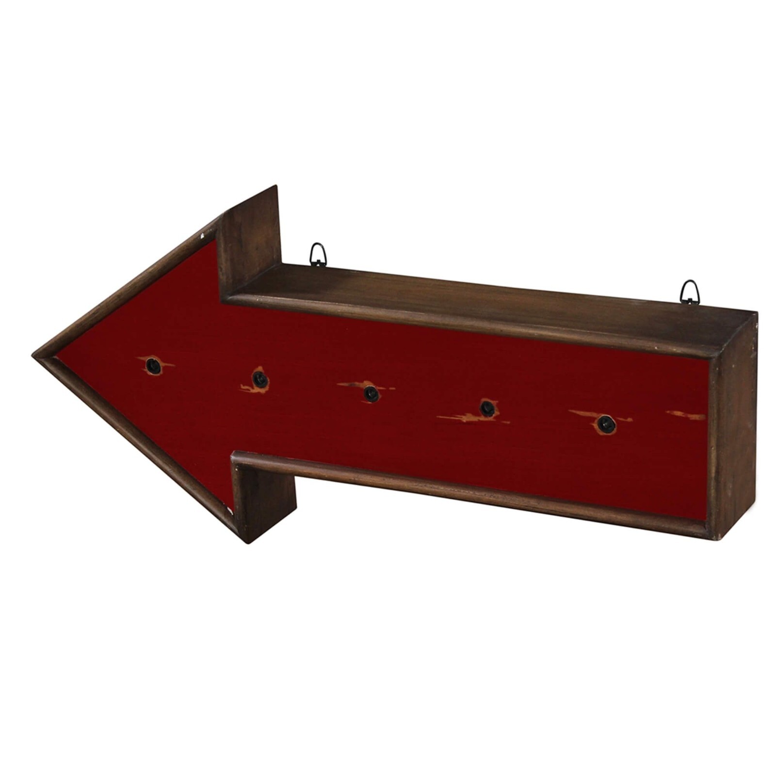 Antique Oak & Barn Red Wood Arrow Lighted Sign | eBay