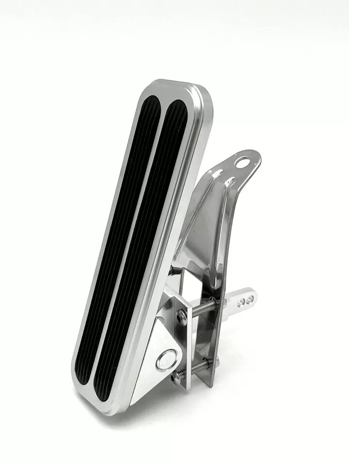 Billet Aluminum Floor Mount Gas Pedal &36'' Black Throttle Cable Combo ...