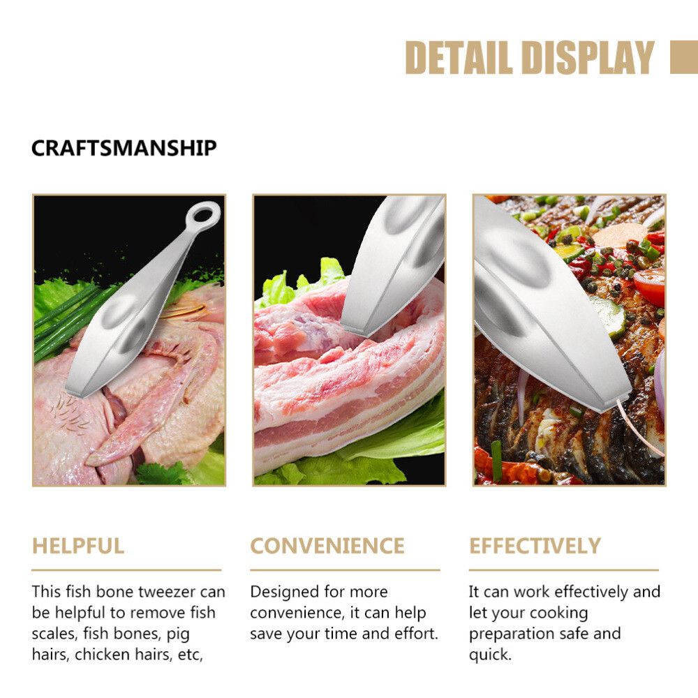 3 Pcs Hair Removal Clip Stainless Steel Tweezers Fishbone Tongs Pig | eBay