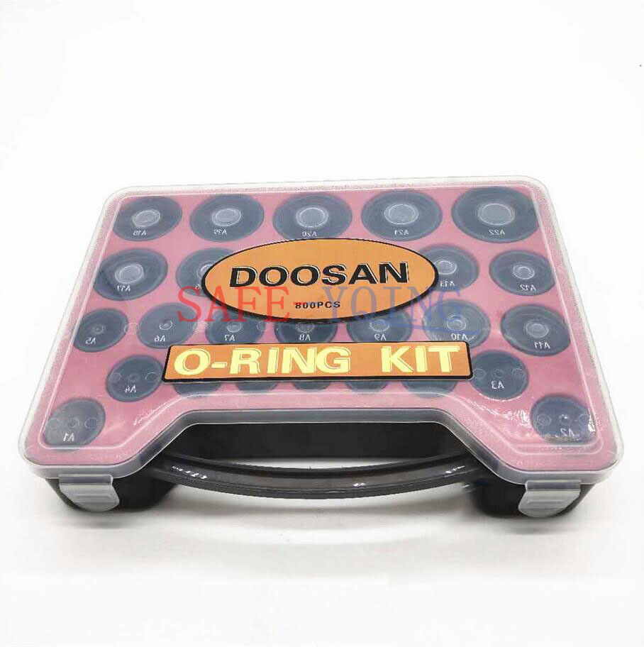 800PC Excavator O-Ring Repair Kit For DOOSAN Excavator Nitrile Buna O ...