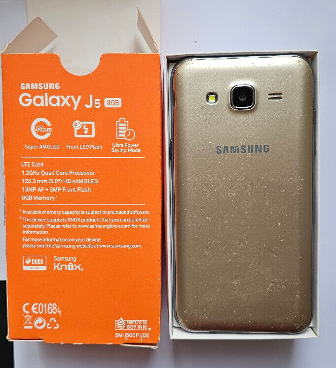 Samsung Galaxy J5 SM-J500F - 8GB - Gold (Vodafone Lock) Fully Working ...