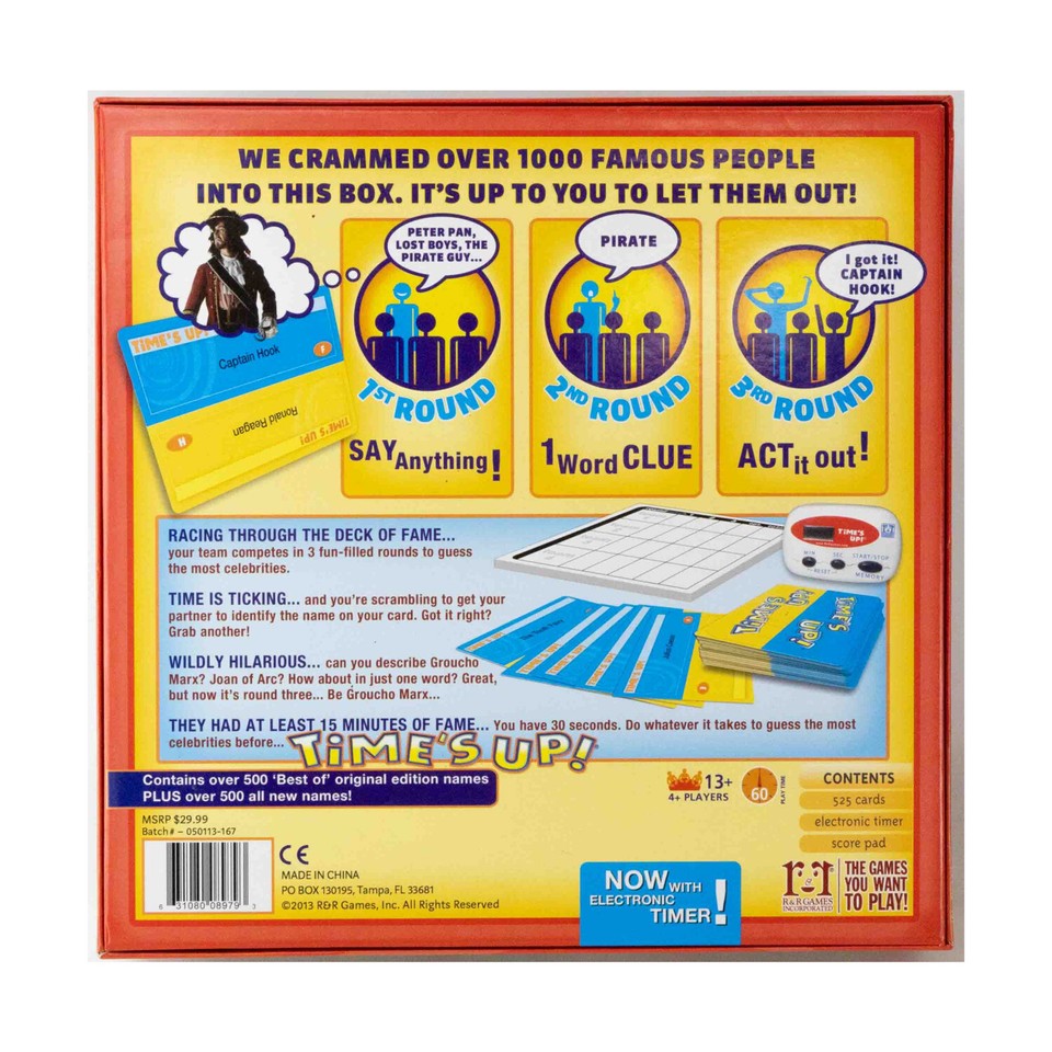 R&R Board Games Time's Up Deluxe (2nd Ed) Box VG+ | eBay