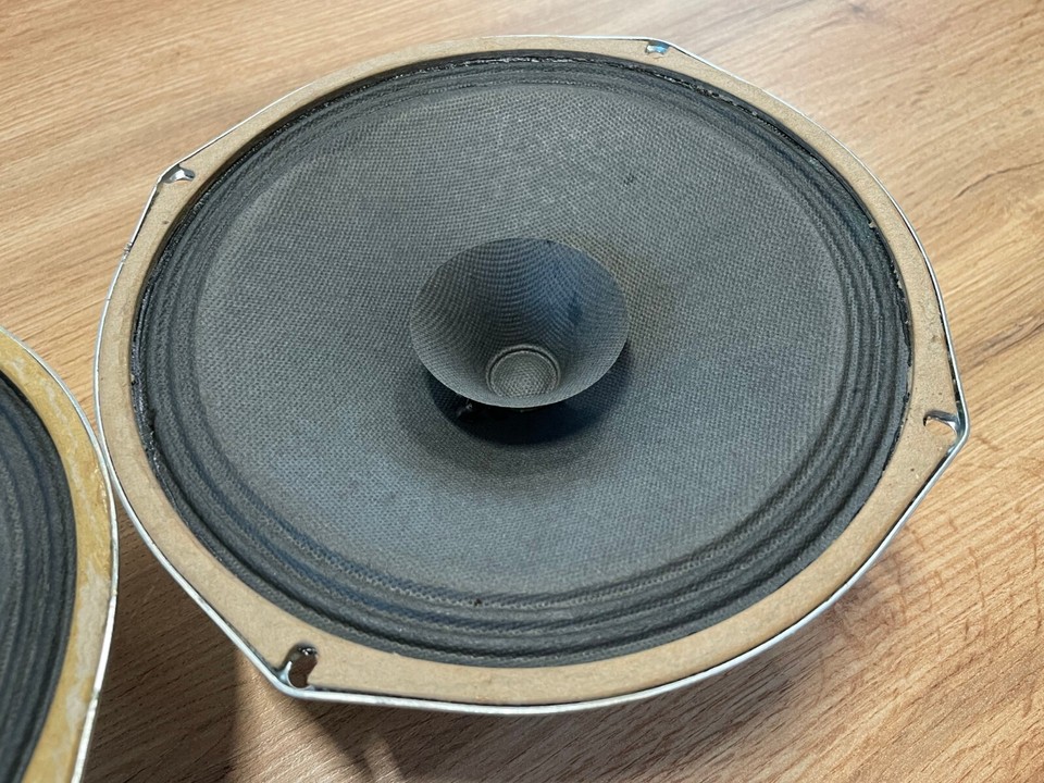 TWO RARE 8" 20cm Hi-Flux 8OAX15 Wide Range Twin Cone FULL-RANGE AlNiCo ...