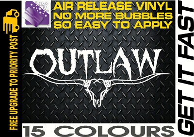 Outlaw Decal Sticker Car Ute Vinyl 4x4 300mm | eBay