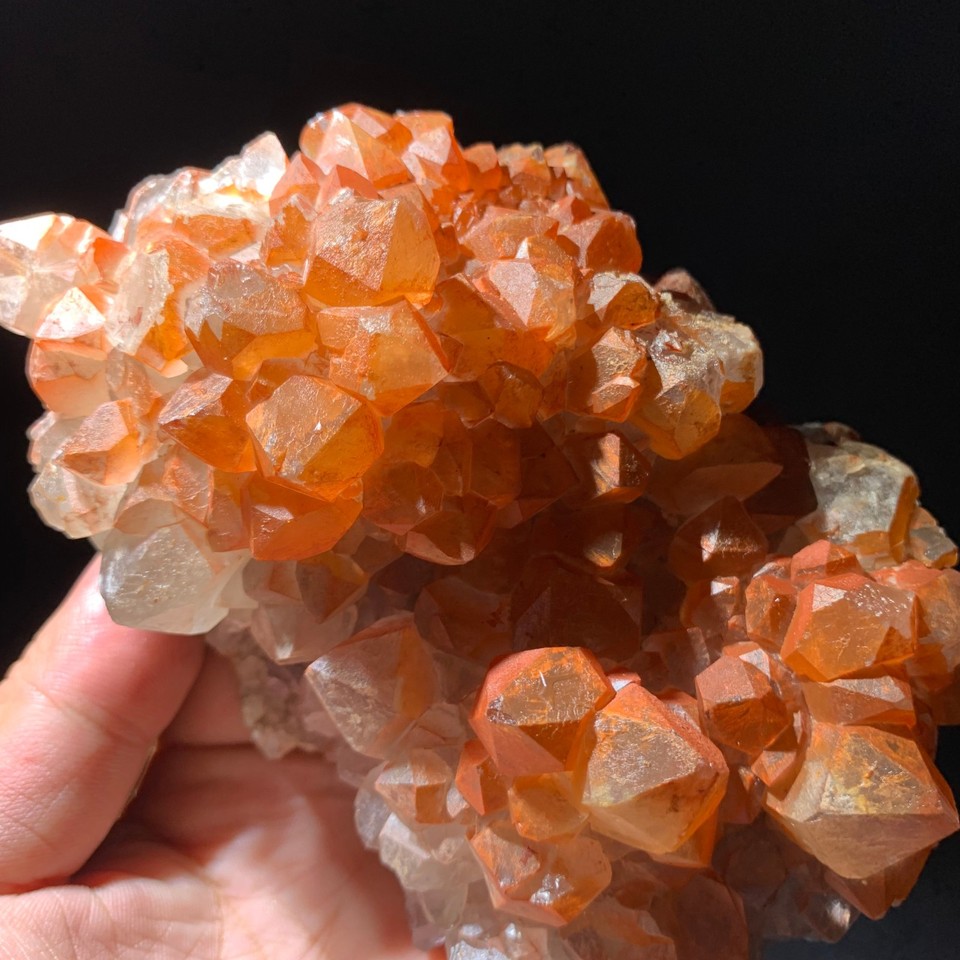685G RARE Madagascar red skin crystal cluster mineral ...