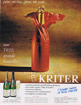 PUBLICITE ADVERTISING 094 1967 KRITER 5 bonnes raisons de boire Kriter ...