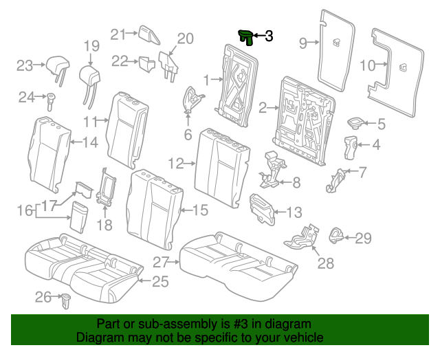 MERCEDES-BENZ GLA CLASS LEFT SEAT BACK FRAME CLIP A1769200000 GENUINE ...