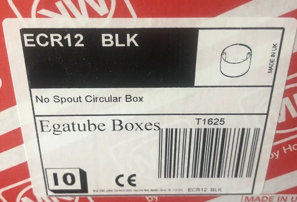 Ega MK Honeywell ECR12 Pvc Circular Conduit Loop In Box Plain No Spout ...