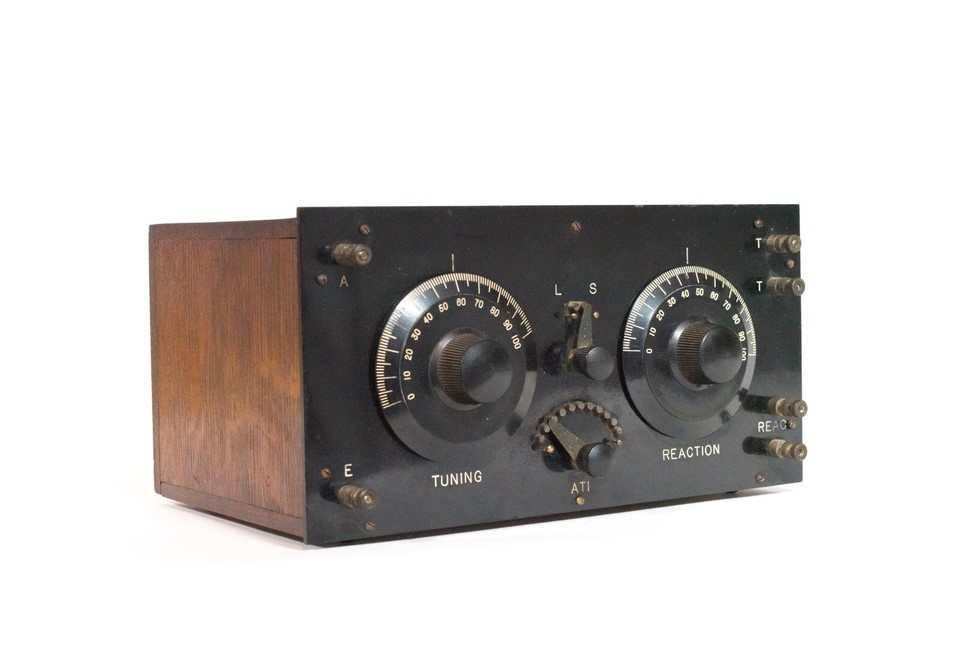 1922 Marconi Model C Radio w/Good Tipped Tubes & Rare Orig. Marconi ...