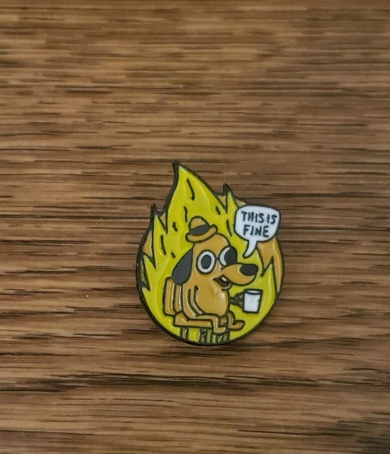 This Is Fine Cartoon Dog