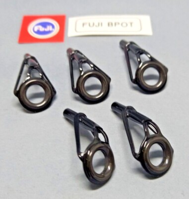 5pc Fuji Dark Brown Ring Guide Rod Tip Top Building BPOT Black Frame ...
