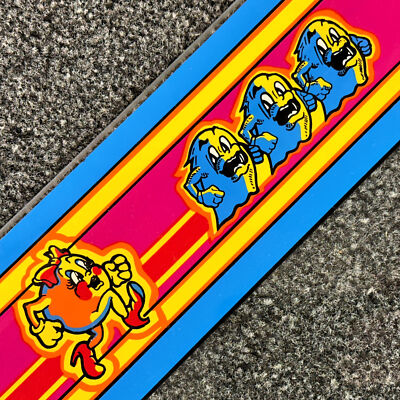 Midway Ms. Pac-Man Pacman Arcade Video Game Bezel Silk Screened ...
