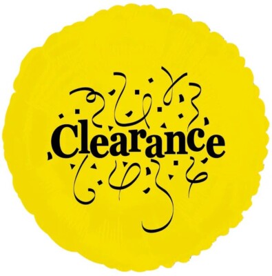 Clearance Yellow w/ Black Print 18" Foil Balloon (Non-Packaged) | eBay