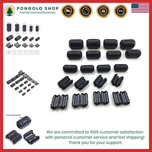 Snap-On Ferrite Cord Clips - 20 Pack EMI RFI Noise Suppressor for ...