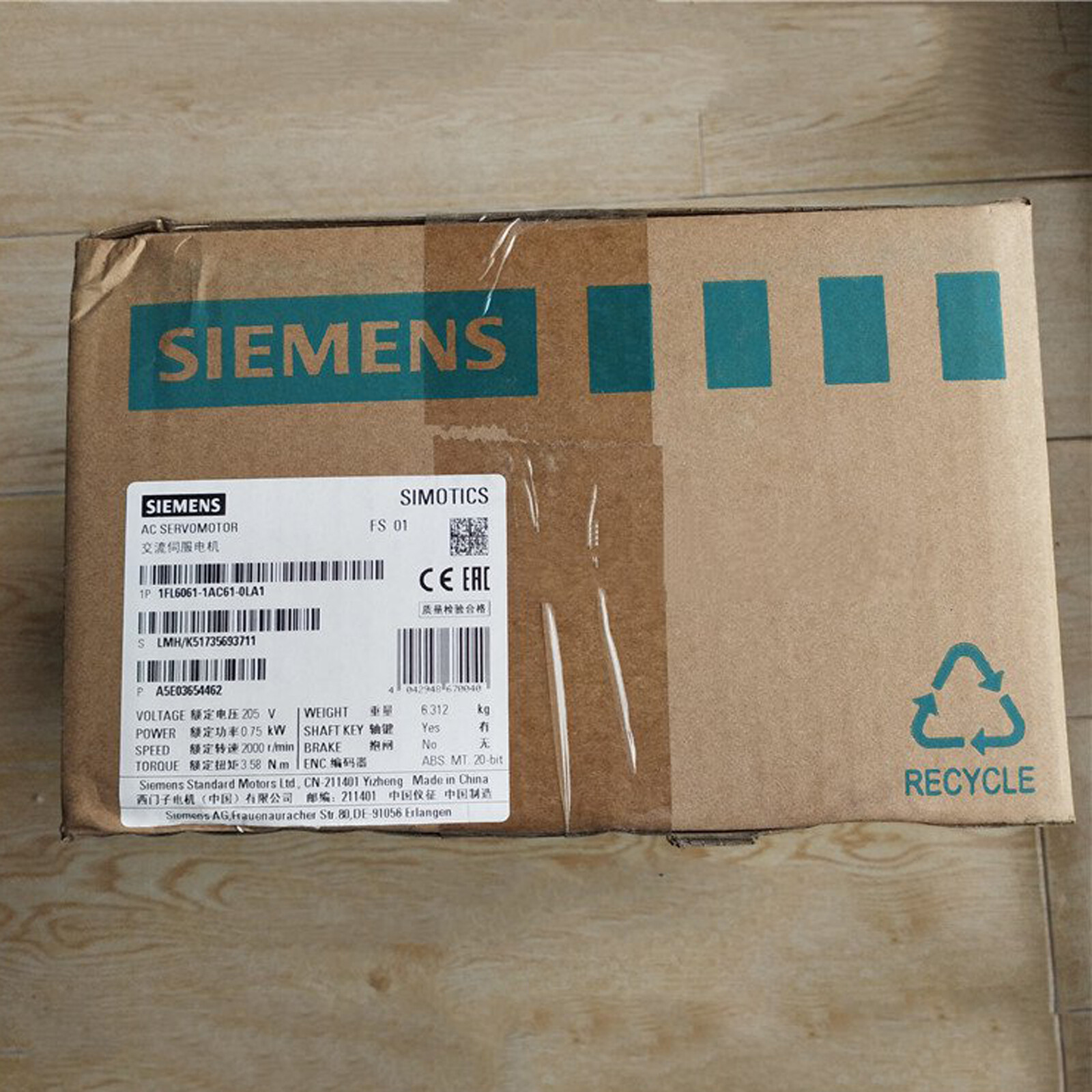 NEW SIEMENS Servo Motor 1FL6061-1AC61-0LA1 1FL6061-1AC61-0LA1 Fast ...