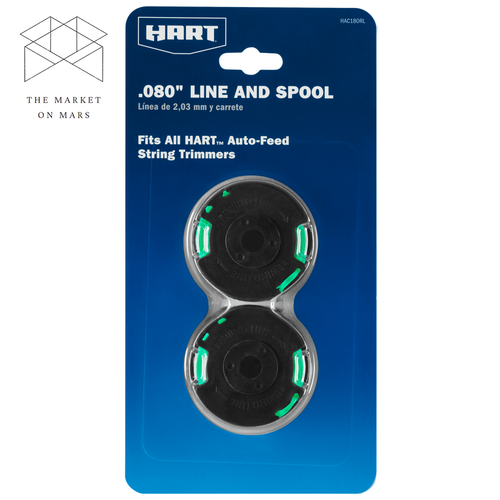 HART 2-Pack .080" Pre-Wound Cordless Trimmer Spools - Replacement Line ...