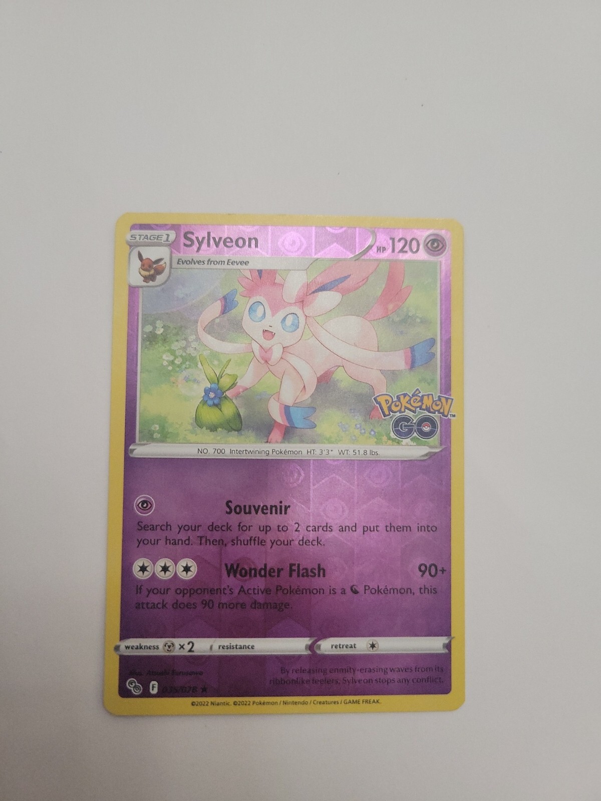 Pokémon TCG Sylveon Pokemon Go 035/078 Reverse Holo Holo Rare | eBay