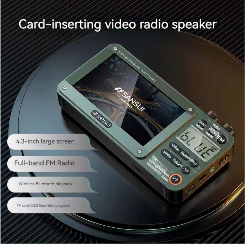 Portable FM/MW/SW Radio Big LED Display Radio Wireless Bluetooth ...