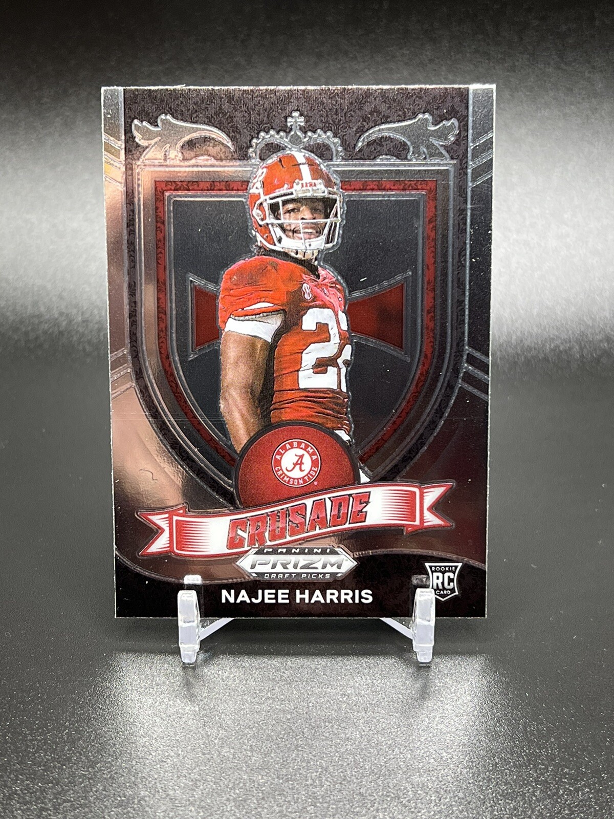 Najee Harris RC 2021 Prizm Draft Picks Crusade Chrome Rookie Card #172 ...