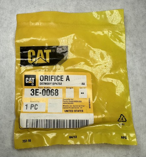 NEW & SEALED OEM Genuine Parts CAT / Caterpillar 3E-0068 Orifice | eBay