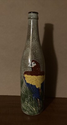 Hand Painted Parrot Bottle | eBay