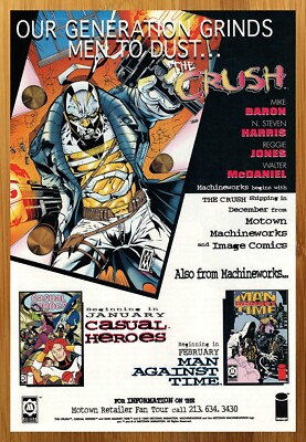 1995 Image Comics The Crush/Casual Heroes/Man Against Time Print Ad ...