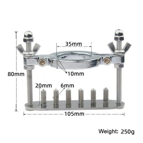 Spike Clamp Male Chastity Cage Device Ball Crusher Stretcher Slaves ...