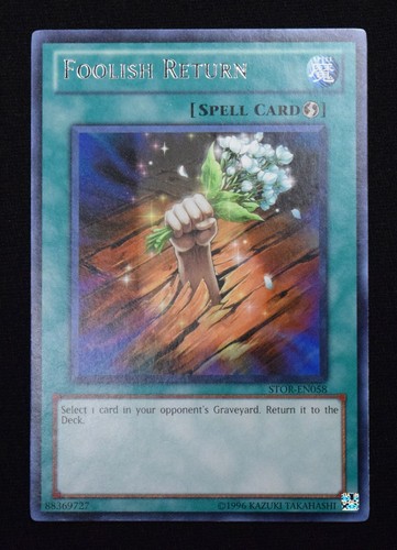 Yu-Gi-Oh! TCG Foolish Return STOR-EN058 Rare Unlimited Card - MP | eBay