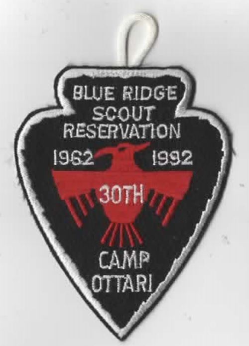1962-1992 30th Camp Ottari Blue Ridge Scout Reservation WHT Bdr. [VA581 ...