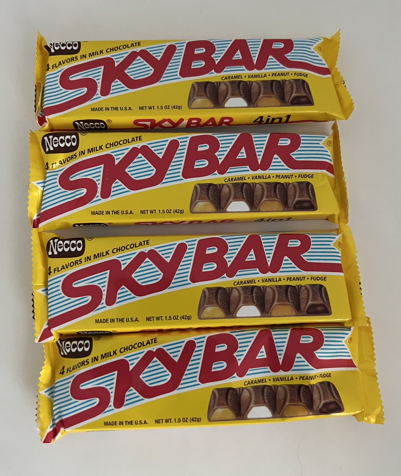 Qty 12 Sky Bar ORIGINAL NECCO WRAPPER 1.5oz Bar Nostalgic Candy 4 ...