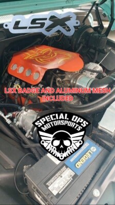 [SO] 99-07 GEN 3 CUSTOM LS ENGINE COVER WITH MESH 4.8 , 5.3 , 6.0 ...