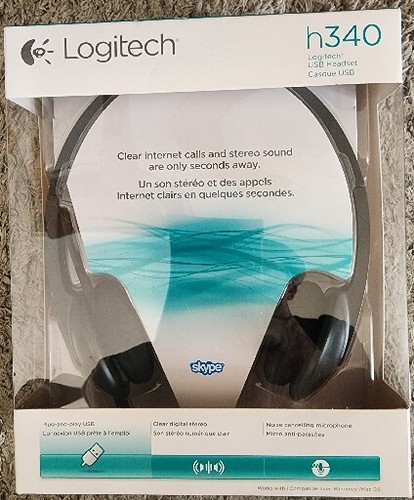 Logitech H340 Headset with Noise Cancelling Microphone - NEW With Skype ...