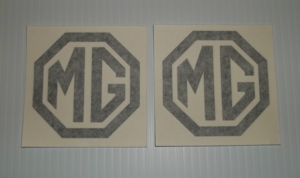 New MG Logo 3 inch Badge Decal Sticker Pair MGB MG-B Midget Fenders ...