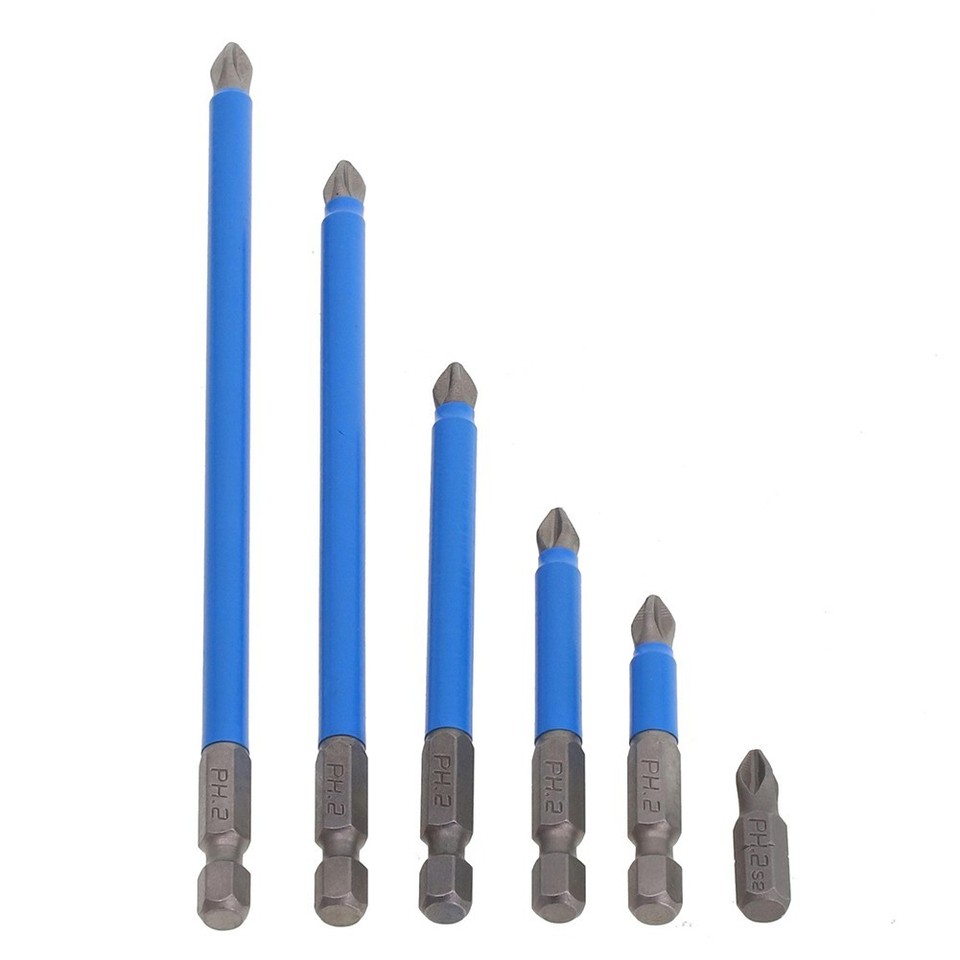 Hand Tools Screwdriver Bit Screw Driver Bit Set Non-Slip 25-150mm 6pcs ...