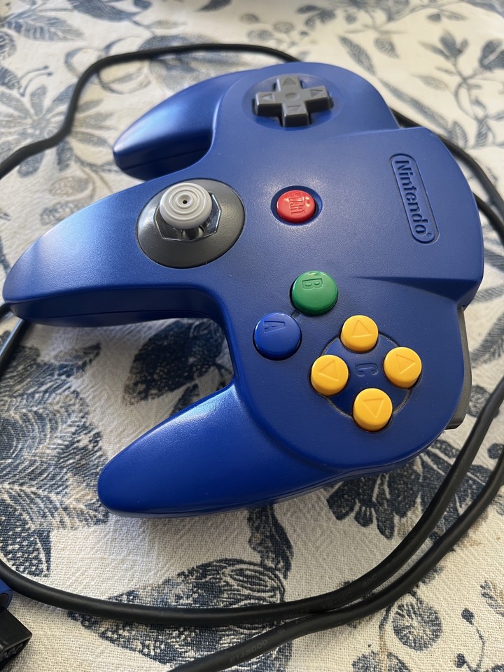 Official Nintendo 64 Controller Blue AUTHENTIC OEM N64 Tested Very Good ...