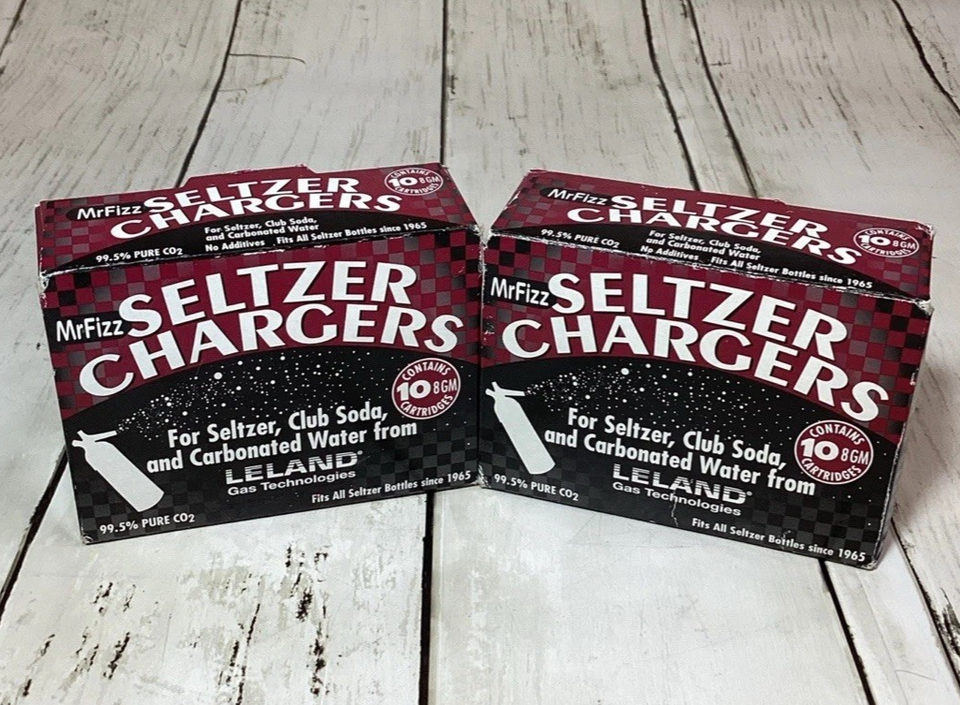 Mr. Fizz Leland 8-gram CO2 Seltzer Charger Cartridges 2 Packs of 10 NEW ...