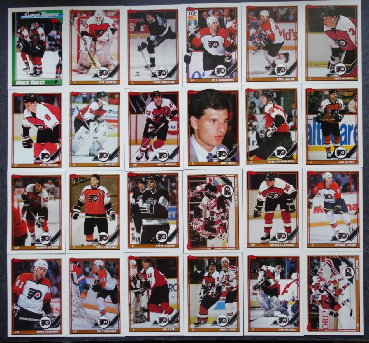 1991-92 Topps Philadelphia Flyers Team Set of 24 Hockey Cards | eBay