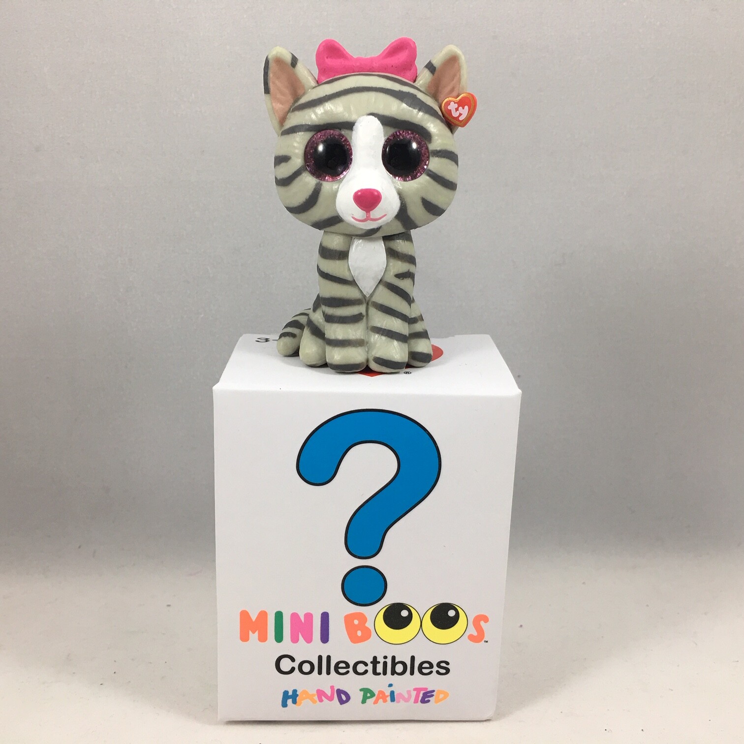 TY Beanie Boos Mini Boo KIKI Grey Tabby Cat Series 1 Collectible Figure ...