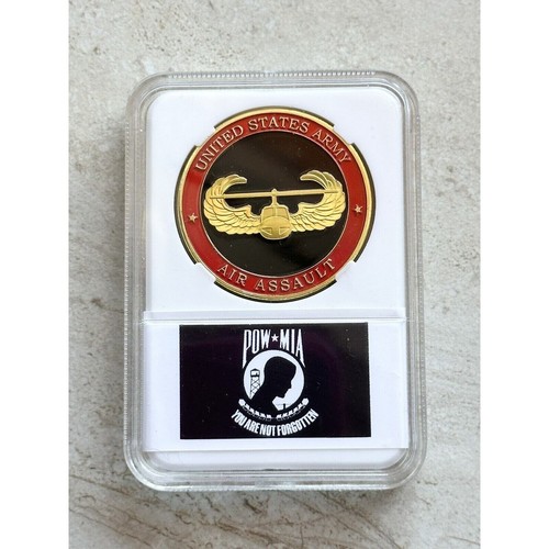 ARMY AIR ASSAULT US Army Challenge Coin with Case POW - MIA | eBay