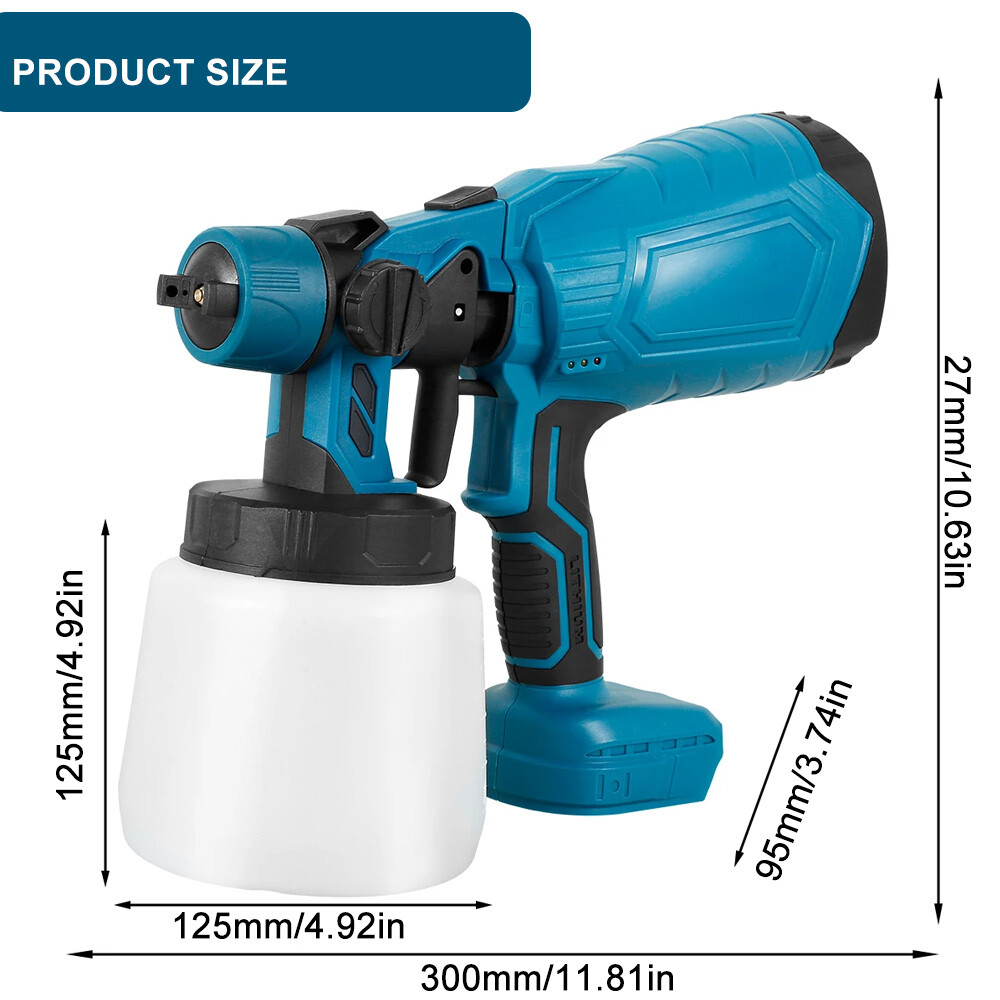 Electric Cordless High Pressure Spray Gun Airless Paint Sprayer NO ...