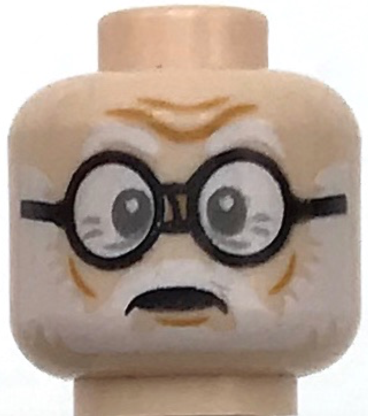 Lego New Light Flesh Minifigure Head White Eyebrows and Beard Piece | eBay