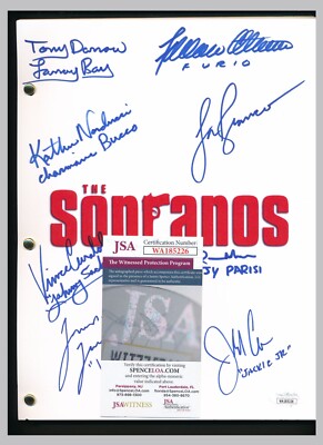 The Sopranos - Cast Signed Pilot Episode Script - by 8 - JSA | eBay