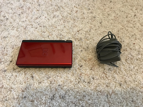 Nintendo DS Handheld Red/Black (BROKEN HINGE, READ DESC) w/ Charger ...