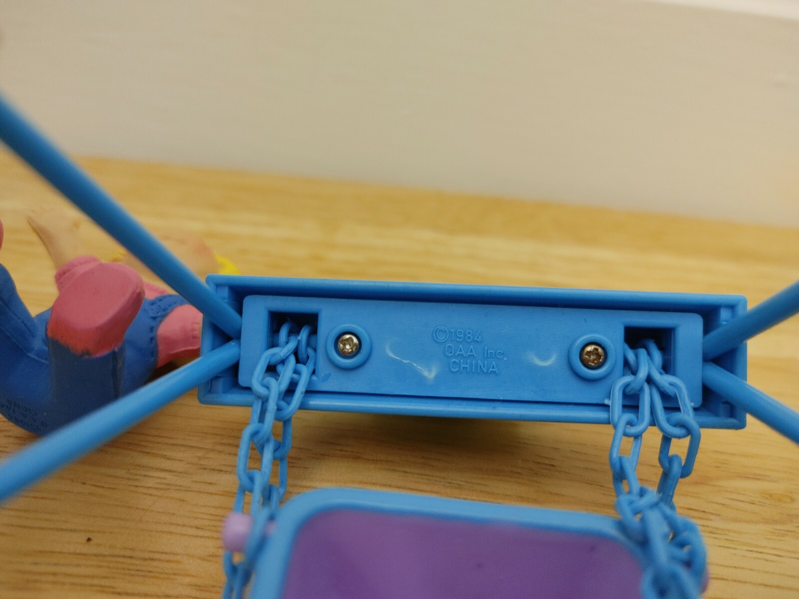 1984 Cabbage Patch Kids Figurine and Doll Swing Blonde Hair Blue Eyes ...