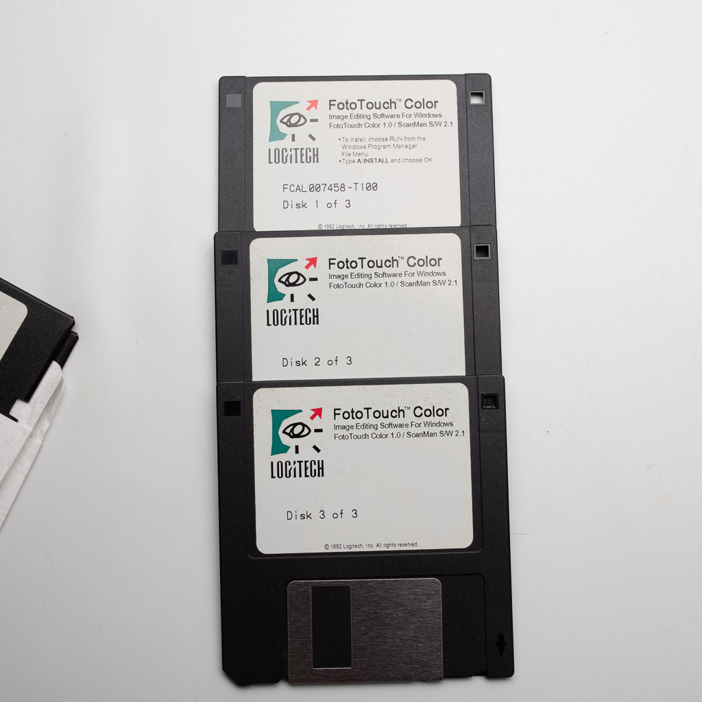 Vintage Logitech FotoTouch Color 1.0 ScanMan S/W 2.1 Software 1992 | eBay