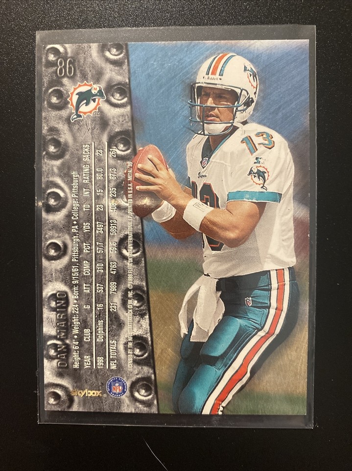 1999 Skybox Metal Universe Football Dan Marino Card #86 | eBay