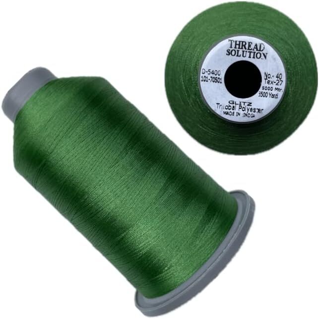 THREAD SOLUTION GLITZ Trilobal Polyester Embroidery Thread 40 Wt 5500 ...