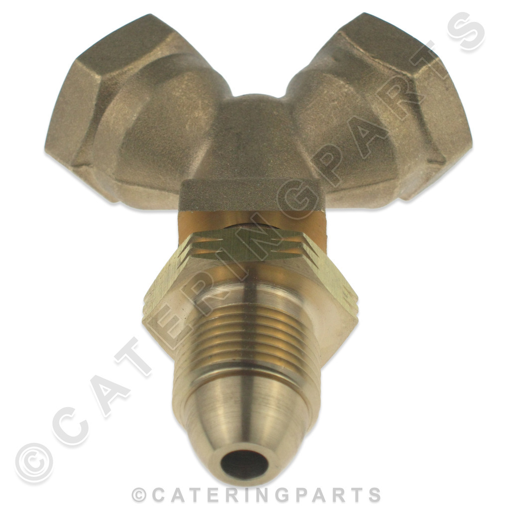 REVERSE LEFT HANDED THREAD LP LPG GAS BOTTLE POL CONNECTOR Y PIECE 2 ...